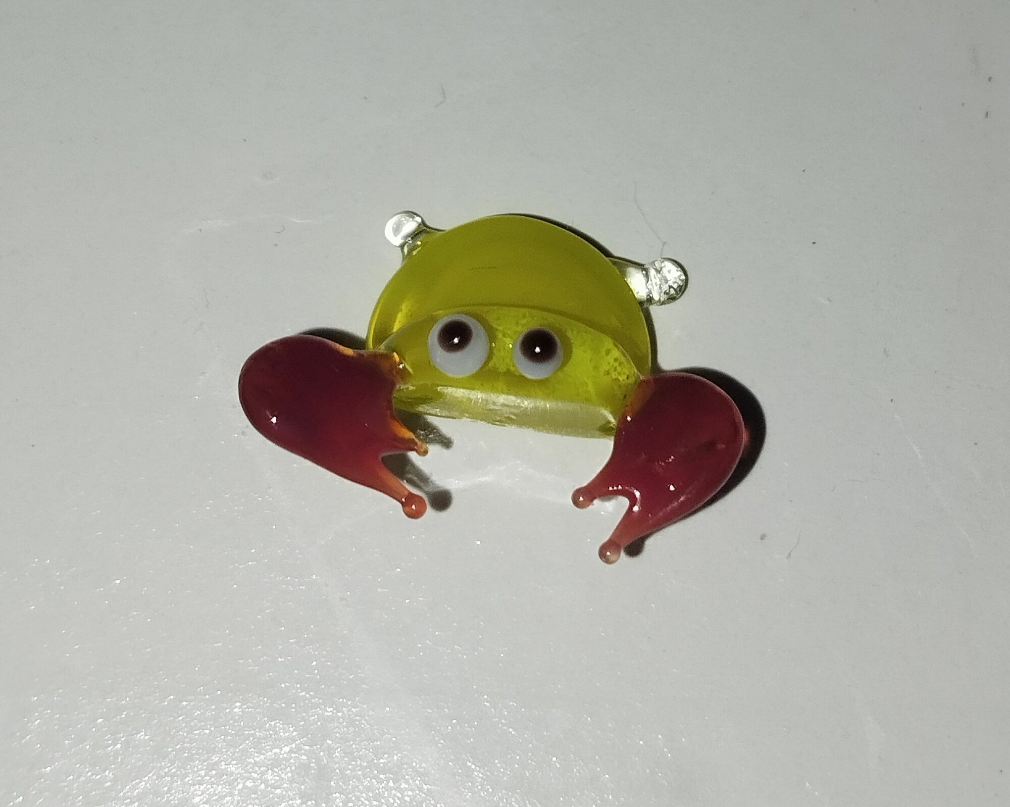 Стеклянная микро фигурка краб