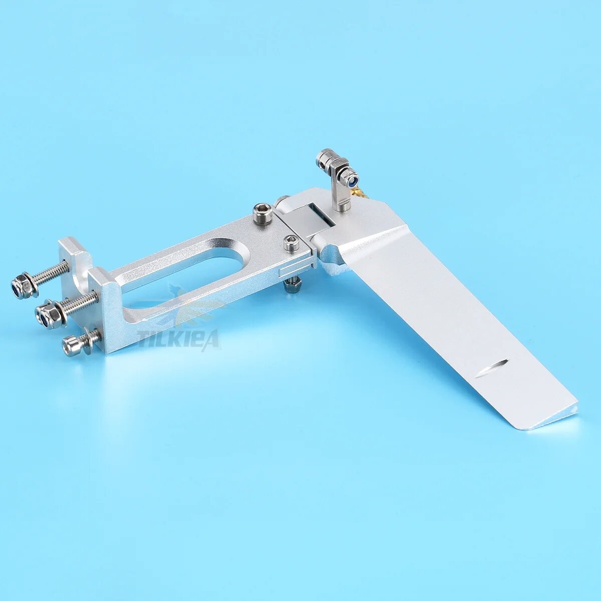 TILKIEA Алюминиевый руль 108x130 мм для RC лодки 80-100 см Белый, 108x130mm silver
