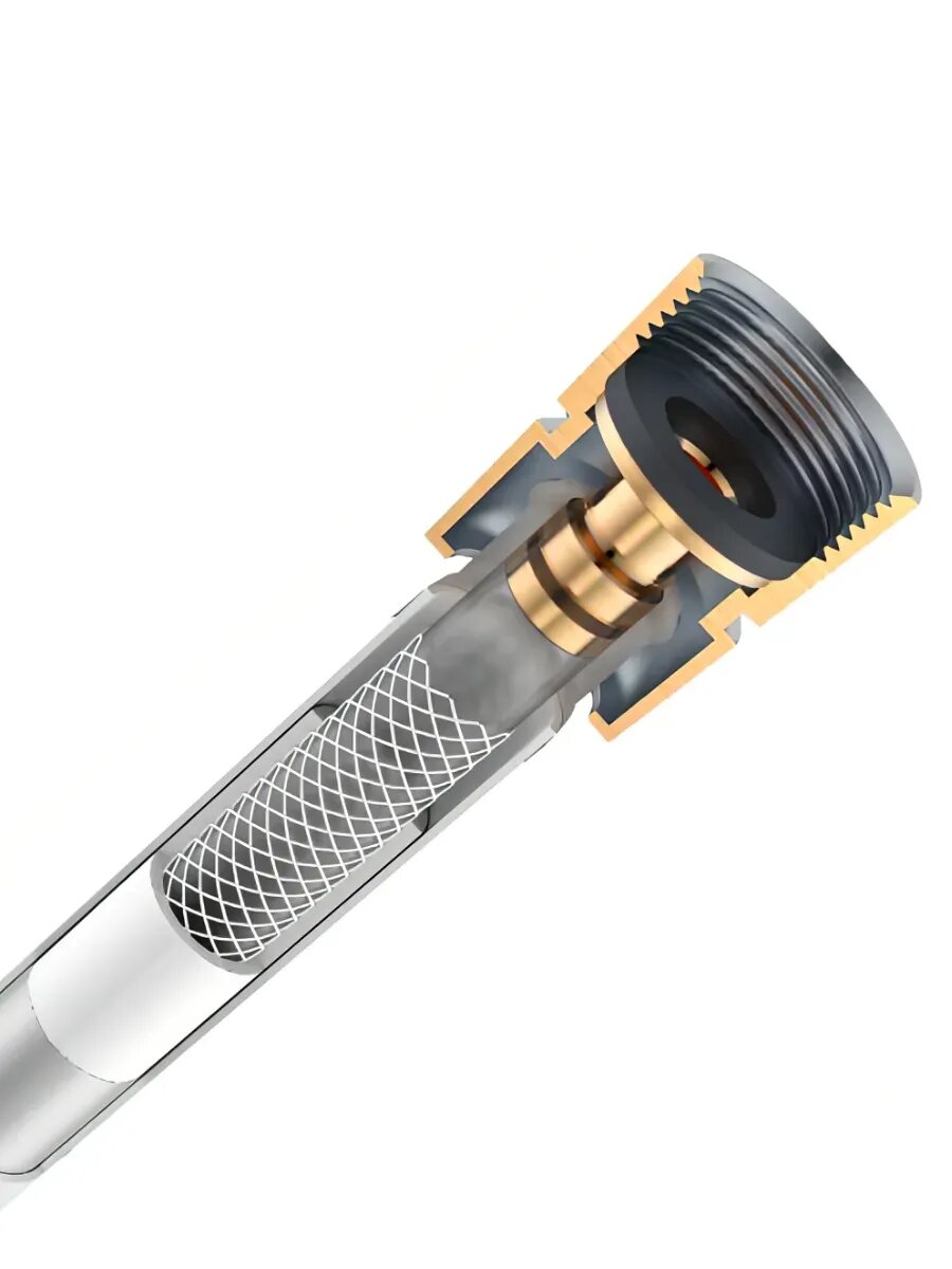 Душевой шланг MAXONOR "PURE LIFE", нержавеющая сталь, хромированная оплётка, 150см — фото 1