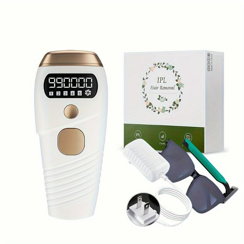 Лазерная эпиляция уровня 5, ЖК-дисплей IPL, постоянный безболезненный электрический женский аппарат для лазерной эпиляции бикини всего тела
