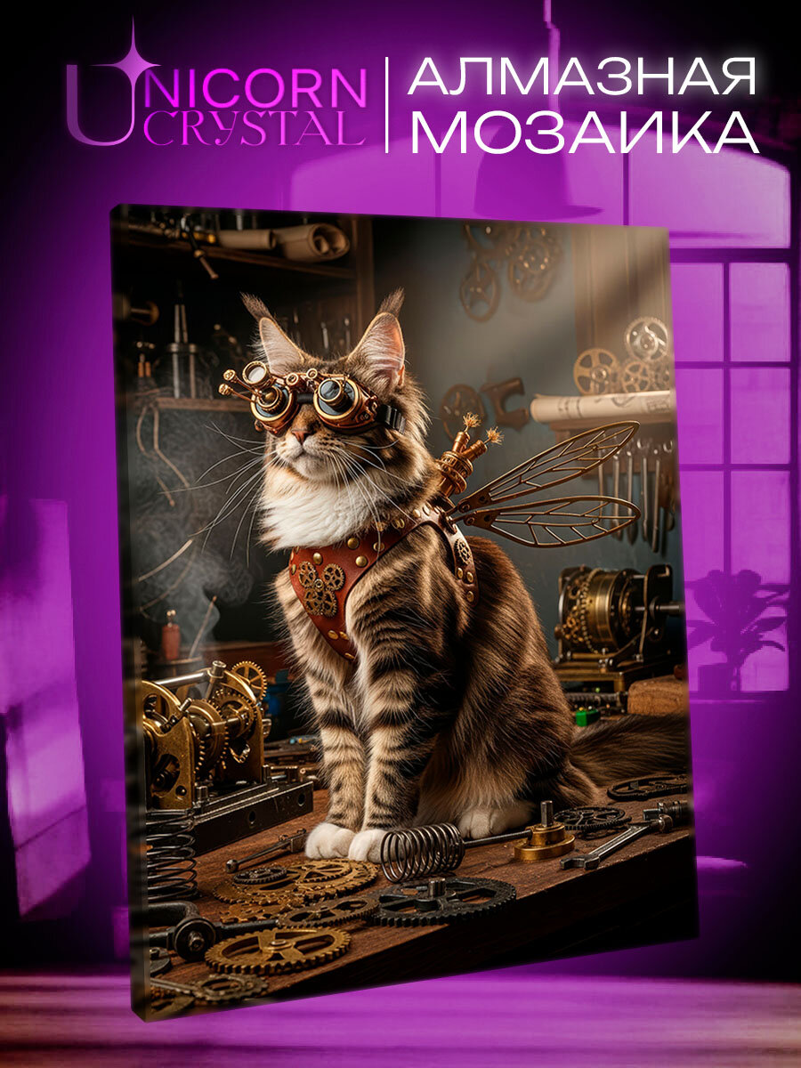 Алмазная мозаика Кот