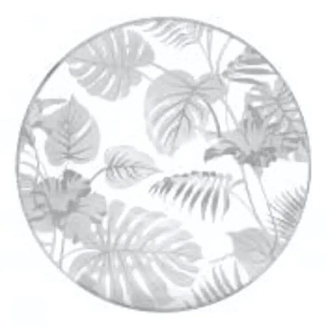 Тарелка стеклянная 26см «Джангл» с ботаническим узором, для сервировки и декора