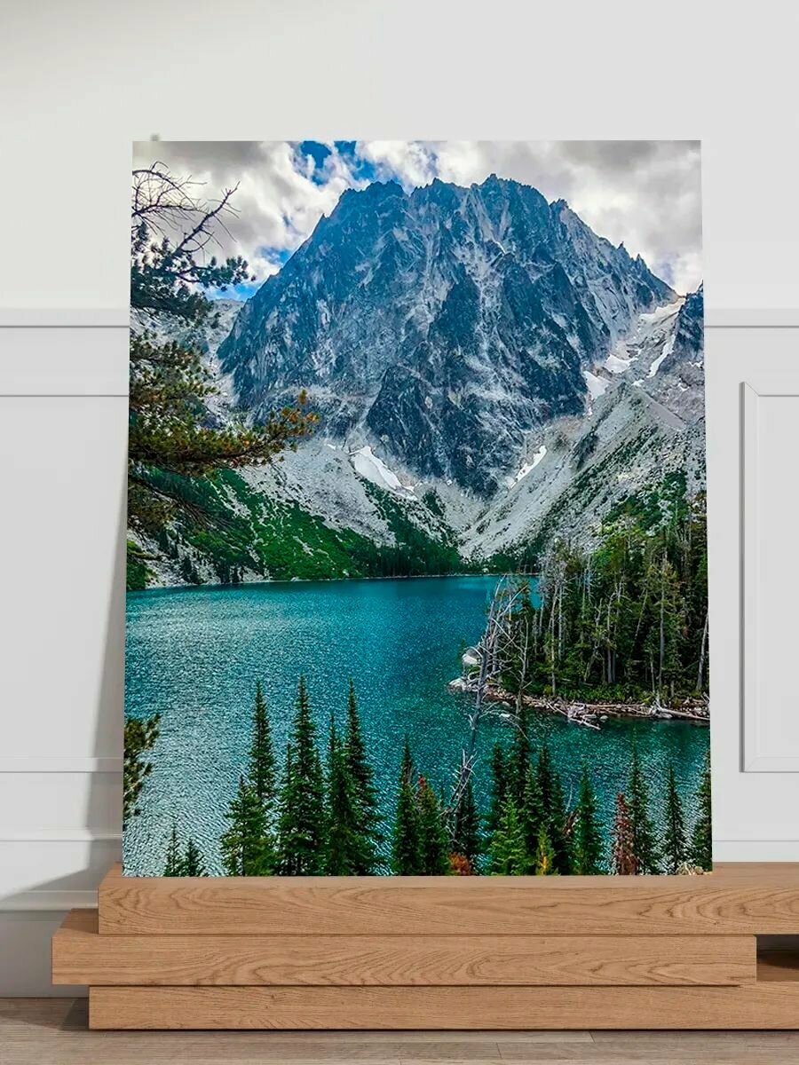 Картина "Озеро Алпайн", интерьерная 30х40см 1шт.