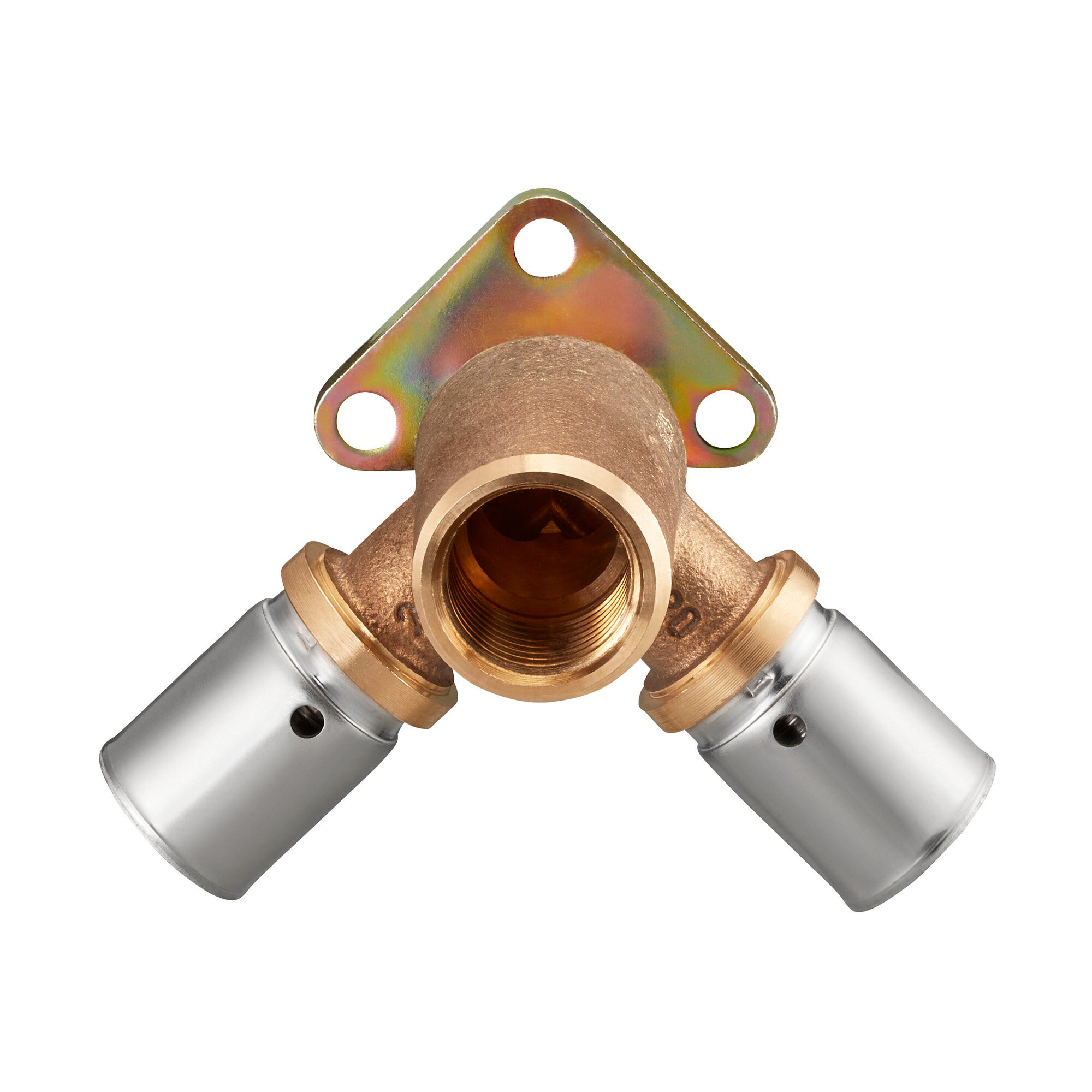 Пресс-угольник Oventrop Cofit P 20 х 20 мм х Rр 1/2" с креплением угловой