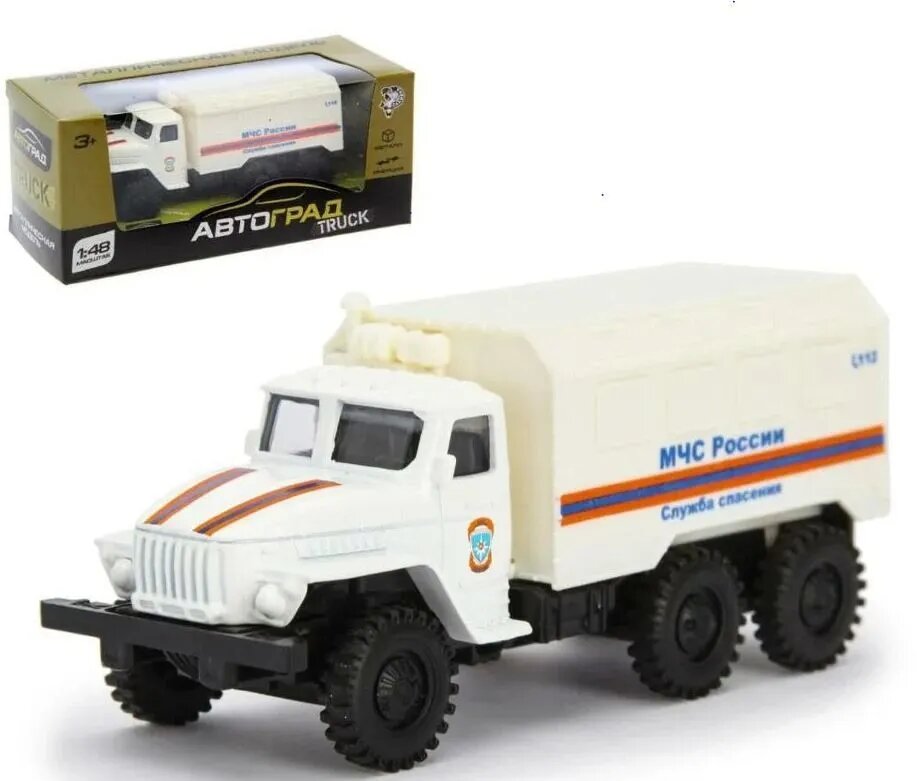 Машина металлическая Урал-4320, МЧС, 1:48