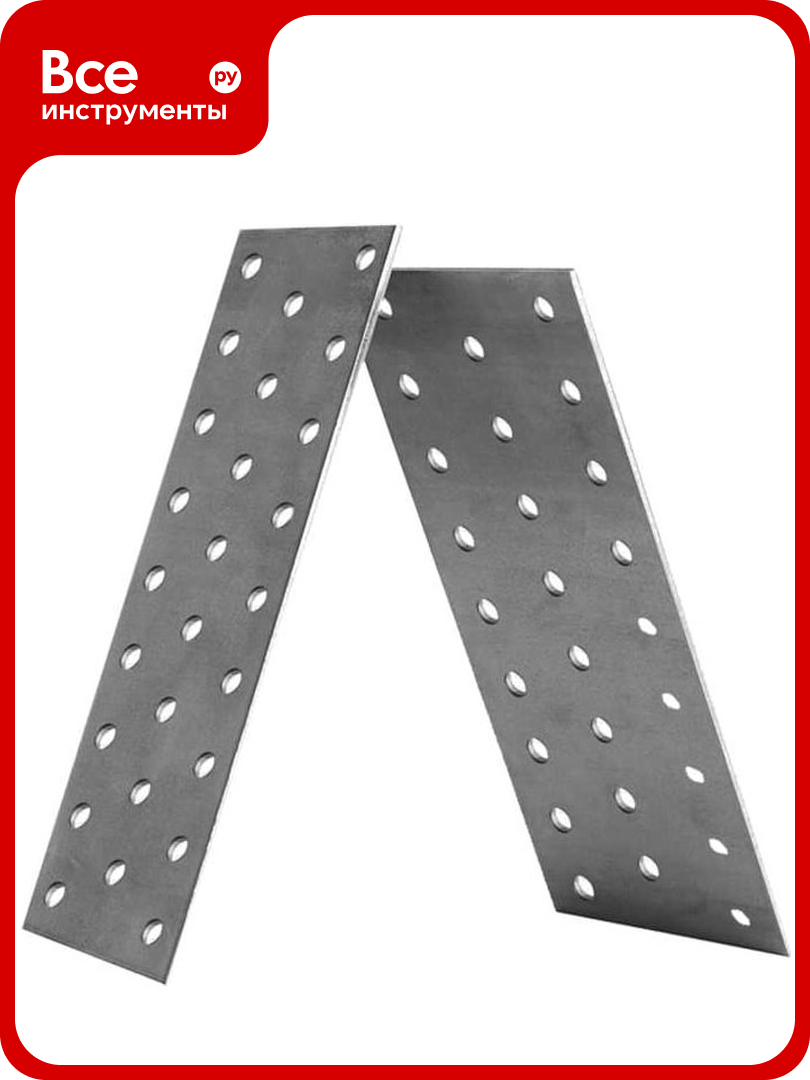 Соединительная пластина гурт PS 100х120х1,8 из стали с цинковым покрытием, для крепления трубопроводных узлов