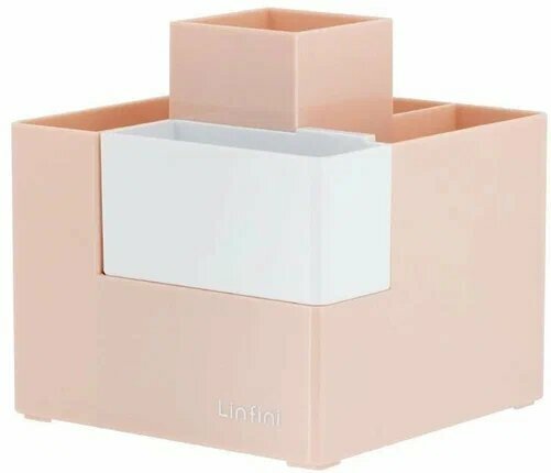 Подставка Deli EZ072PINK Linfini 6отд. для письменных принадлежностей 120x120x123мм розовый