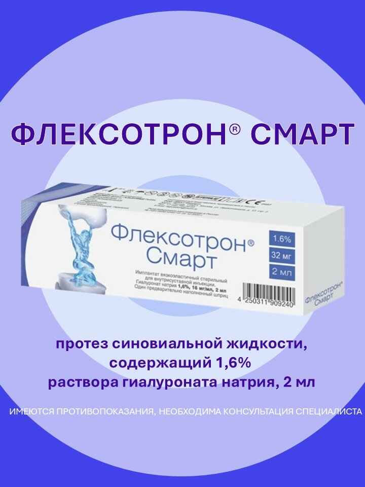 Флексотрон смарт имплантат на основе гиалуроновой кислоты, 1.6% (16 мг/мл), 2 мл