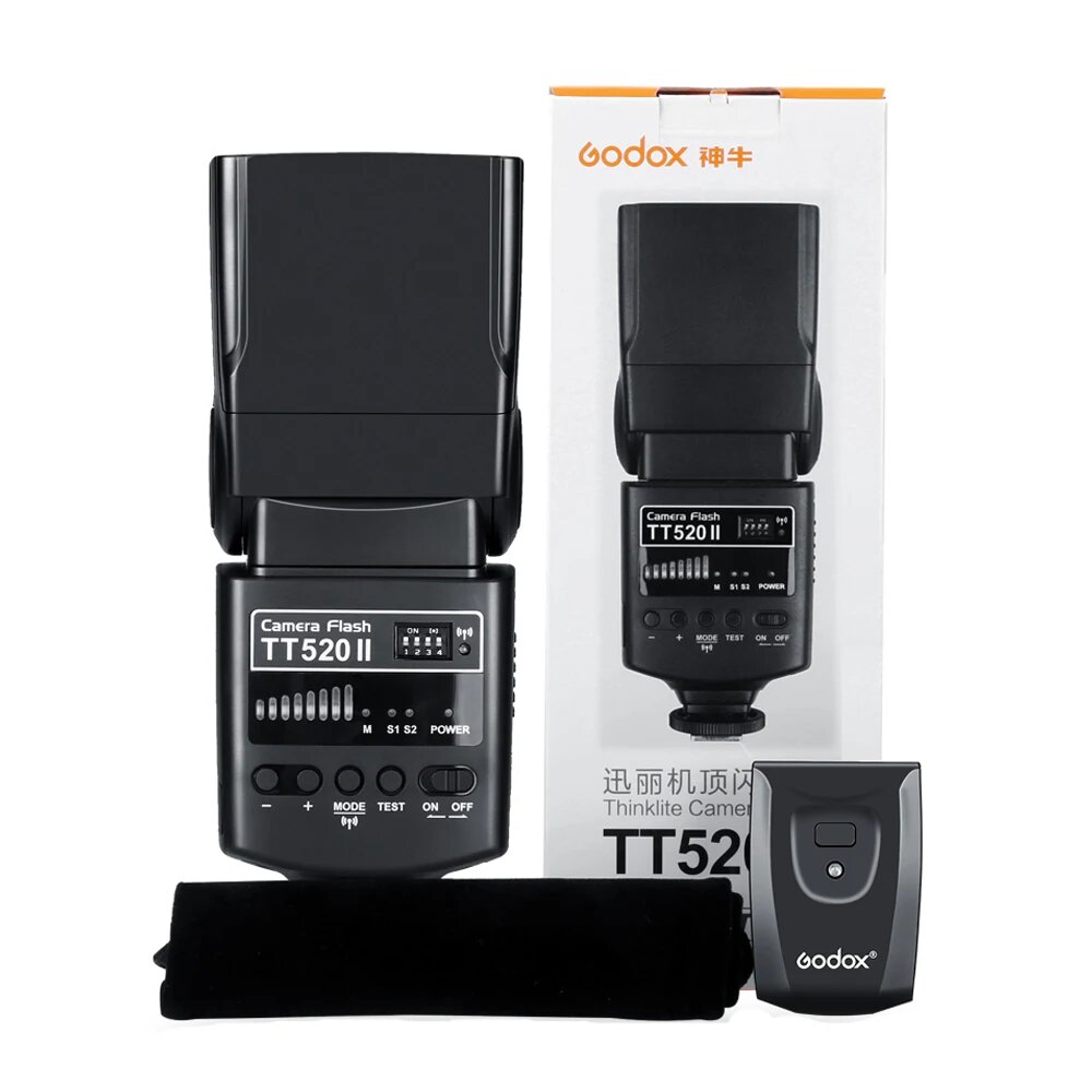 Godox TT520II Беспроводная вспышка для Canon Nikon Pentax Fujifilm Olympus