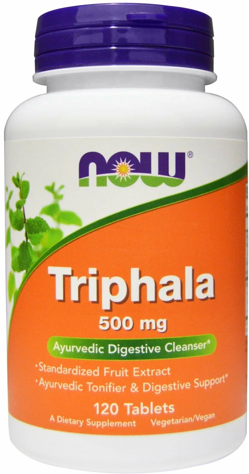 NOW Foods Triphala 500 mg, НАУ фудс Трифала 500 мг 120 таблеток