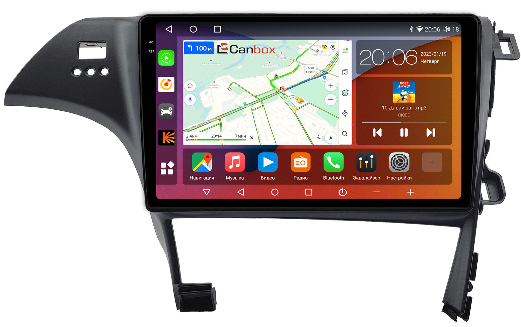 Штатная магнитола Canbox Logic-i3 2K 5736-10-0621 Toyota Prius 3 (XW30) 2009-2015 (левый руль) Android 13 (4G-SIM, 8/256, DSP, 360, QLed)
