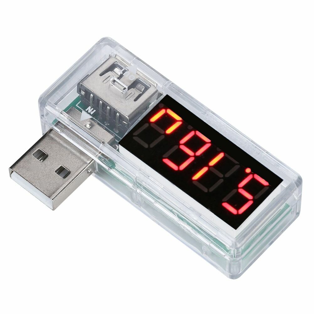 2 шт. USB-детектор, тестер напряжения, вольтметр, амперметр, портативный для зарядных устройств для мобильных телефонов, белый