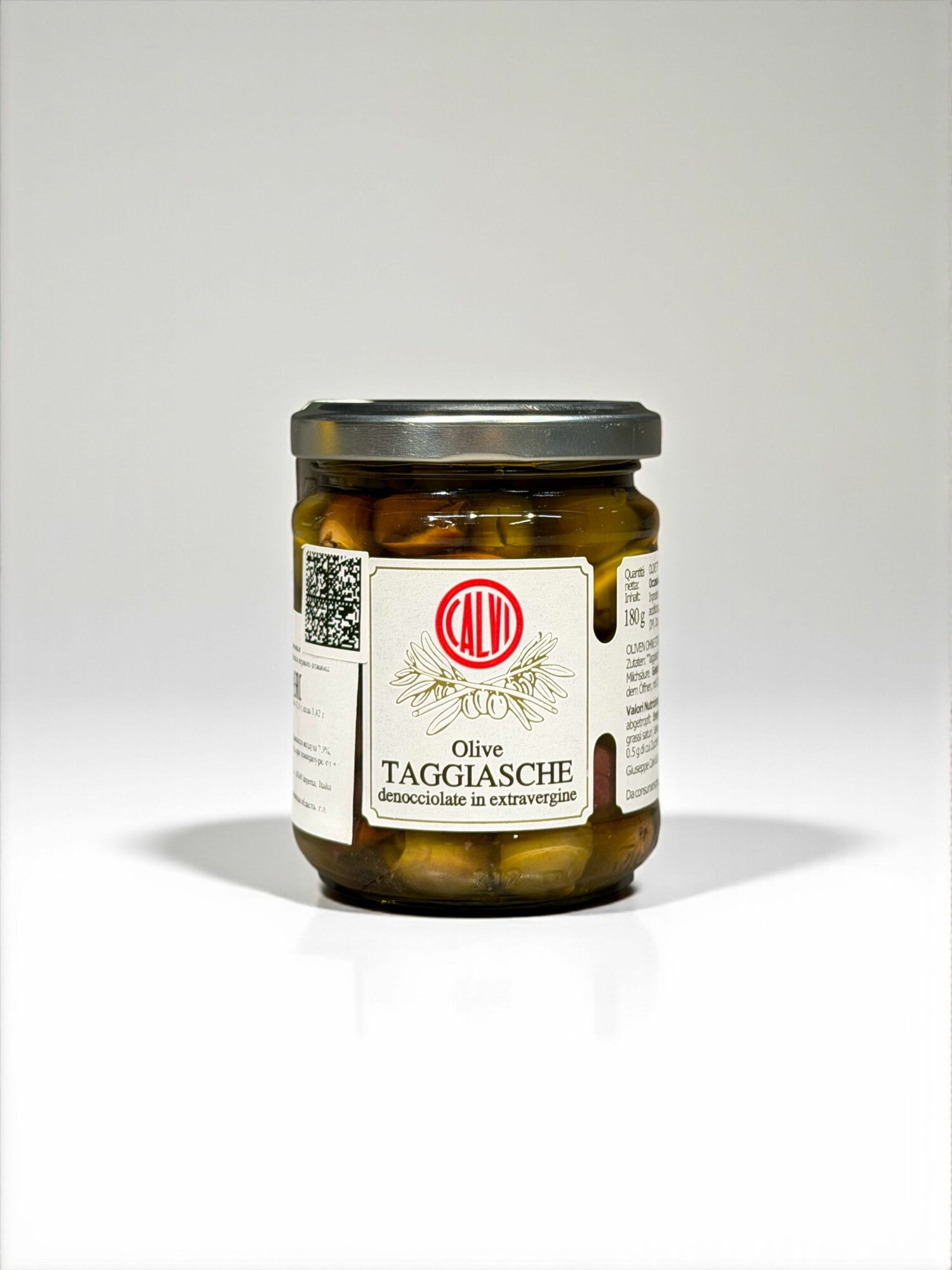Оливки Таджасские без косточки в масле 180 г. Calvi Италия