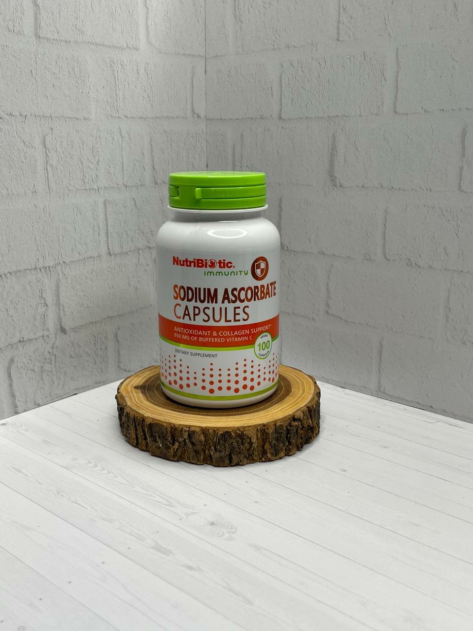 Nutribiotic Аскорбат натрия, буферизованный витамин C без кислоты, 100 капсул