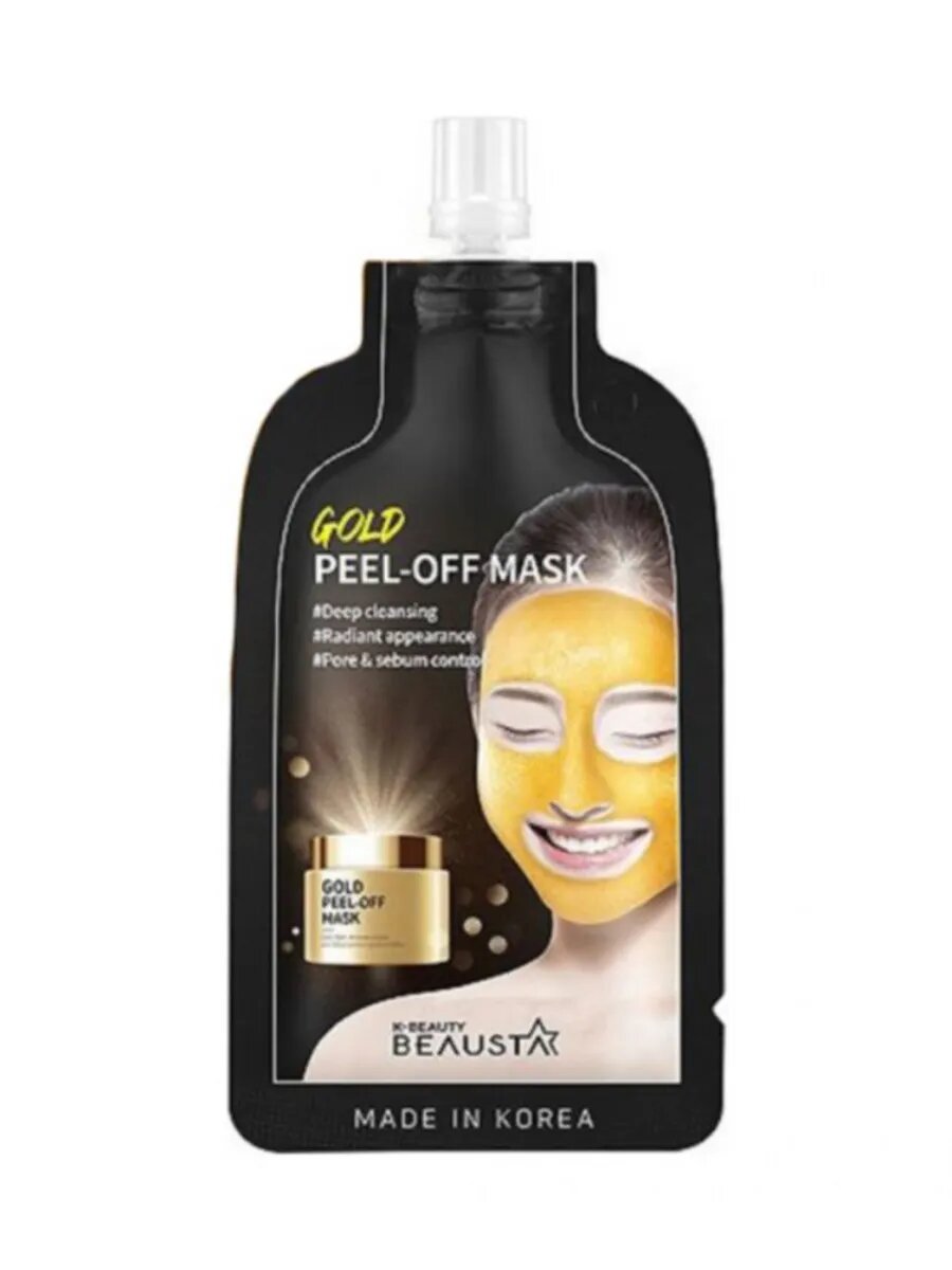 Маска-плёнка для лица очищающая с частицами золота 20мл