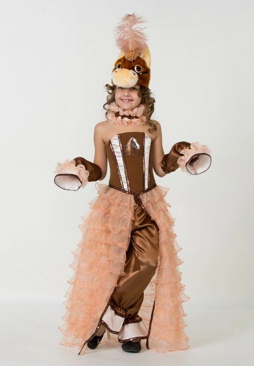 439 "Лошадка Сирена" Карнавальный костюм новогодний для девочек, символ 2026 года от ТМ Batik, р.146