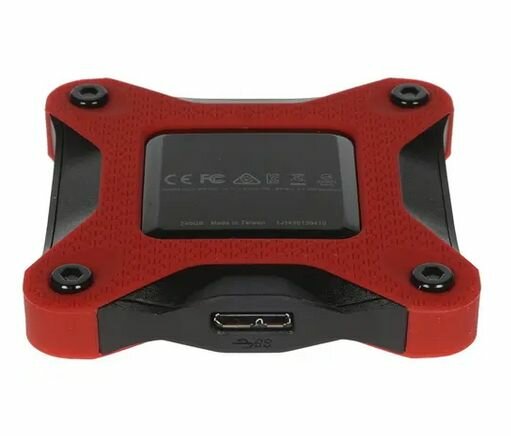 240 ГБ Внешний SSD A-DATA SD600Q (ASD600Q-240GU31-CRD) красный - USB 3.2 Gen1 Type-A, чтение - 440 Мбайт/сек, запись - 430 Мбайт/сек