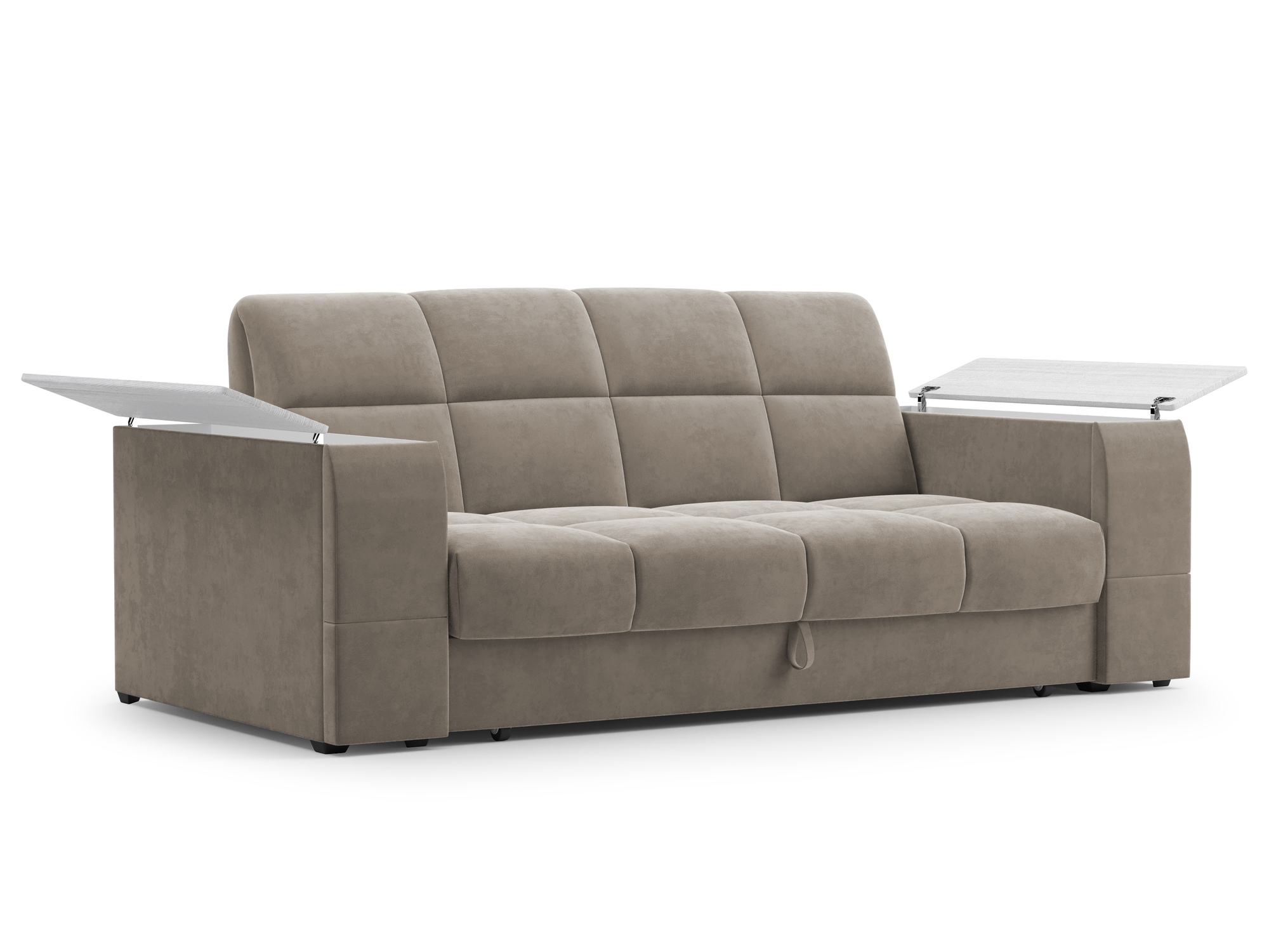 Диван-кровать Флай, аккордеон, ортопедическое основание, подлокотники короб+короб, 160*200, съемный чехол, велюр.