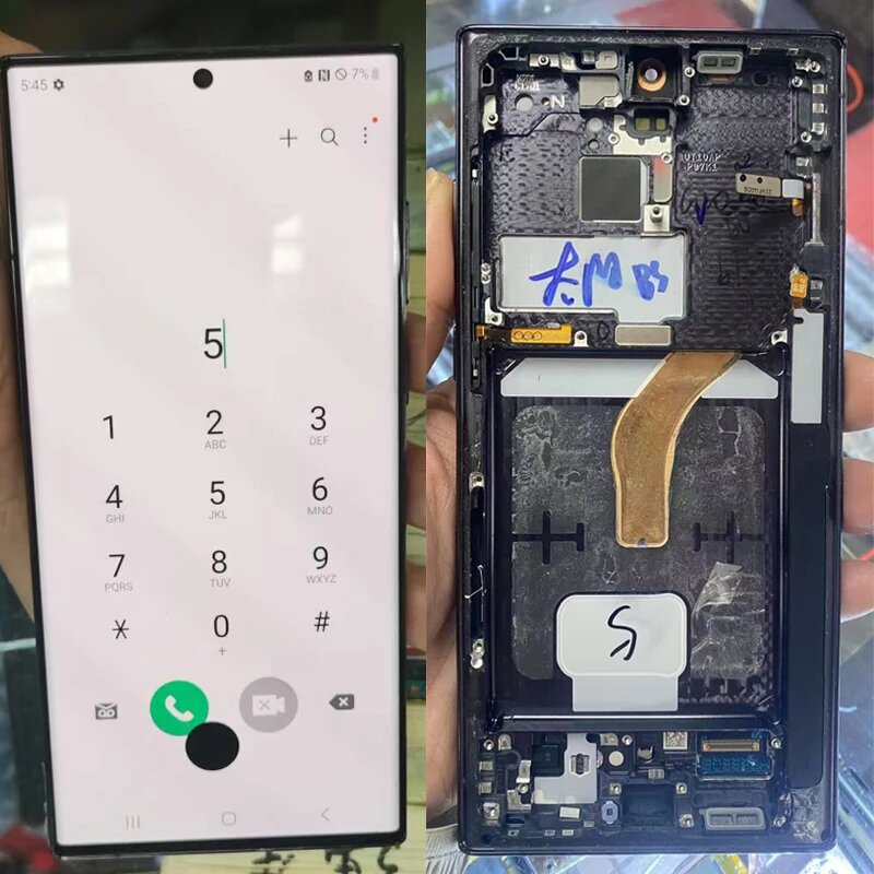 S22 Ultra Замена дисплея с точечным экраном SM-S908U/E/B Pantalla для Samsung Galaxy G908W/N Ecran S22ultra ЖК-панели с точками