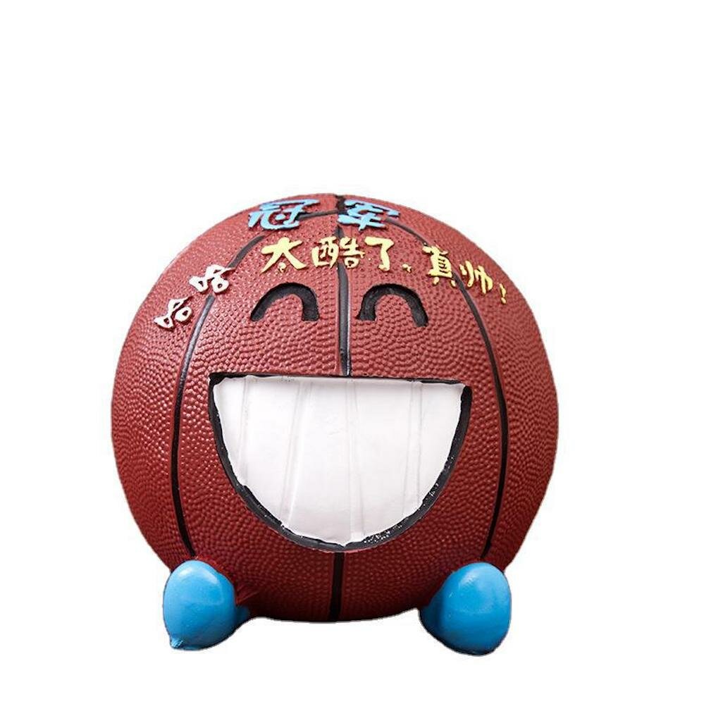 Копилки для детей в виде баскетбольного мяча из смолы Аниме Копилка для денег, милый монетный ящик 13x13x12.5см