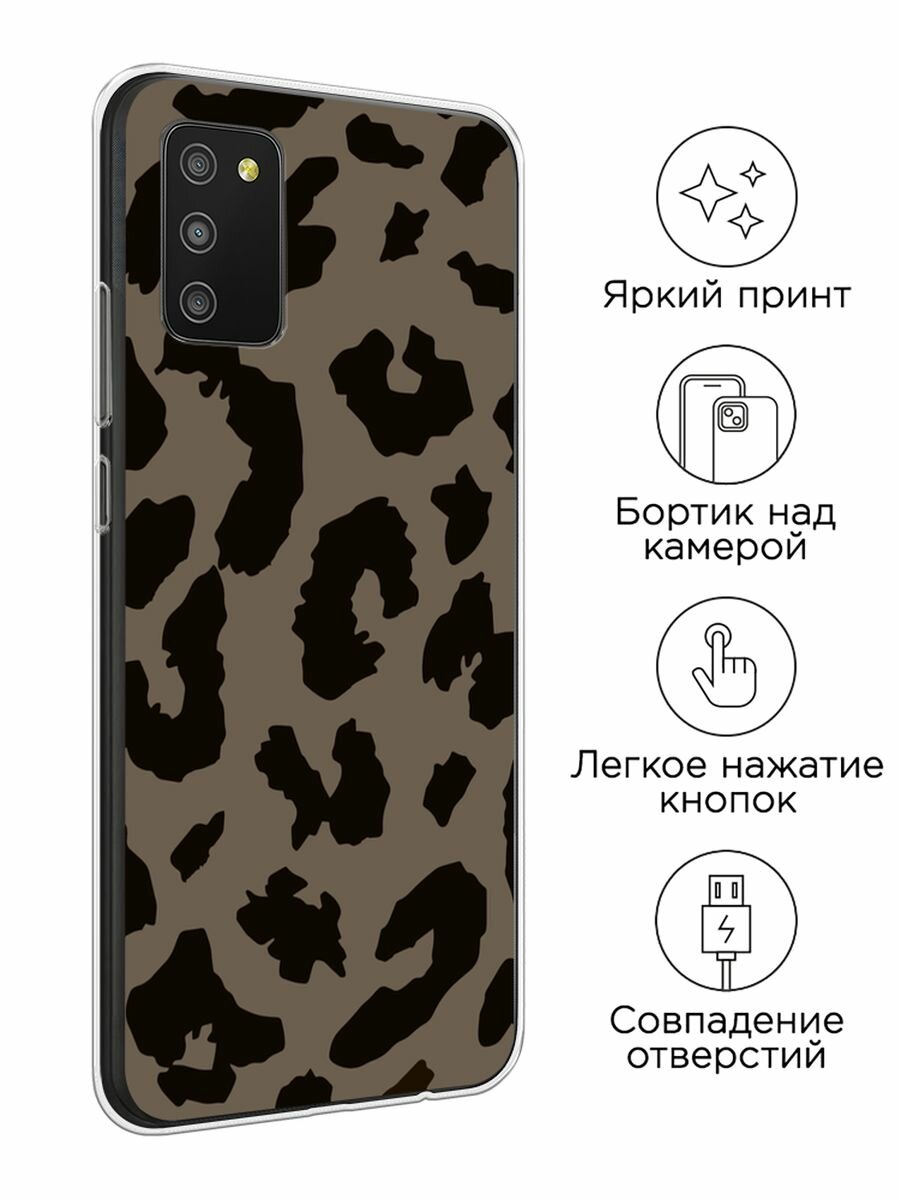 Чехол на Samsung Galaxy A02s / Самсунг Галакси A02s с принтом "Леопардовые пятна паттерн 1" — фото 1