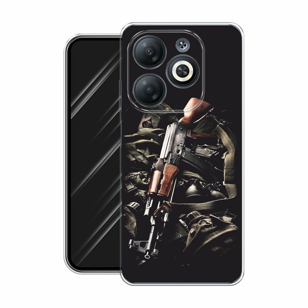 Чехол на Infinix Smart 8/8 HD/HOT 40i / Инфиникс Смарт 8/8 HD/HOT 40i с принтом "Автомат" — фото 1