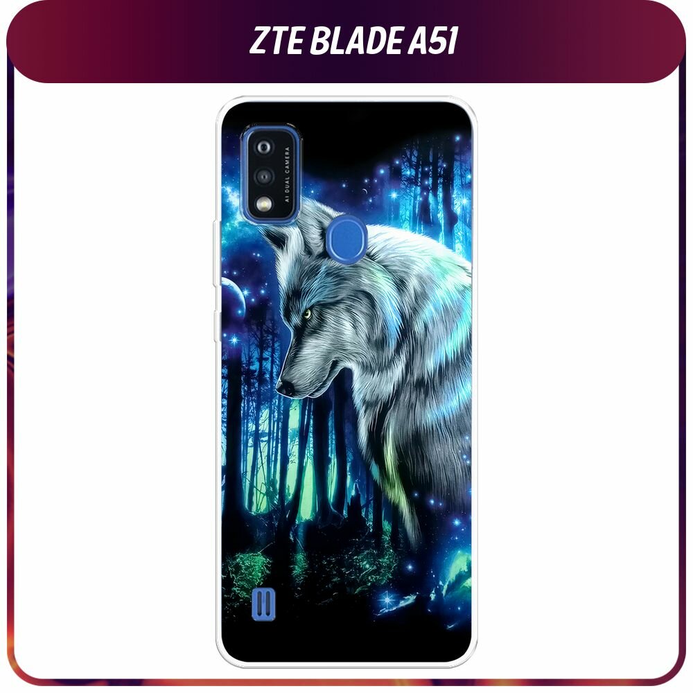 Чехол на ZTE Blade A51 / ЗТЕ Блейд А51 с принтом "Сказочный волк"