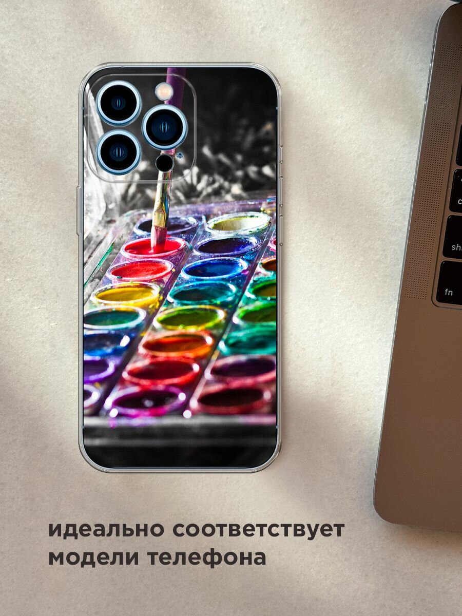 Чехол на Apple iPhone 13 Pro / Айфон 13 Про с принтом "Палитра красок" — фото 1