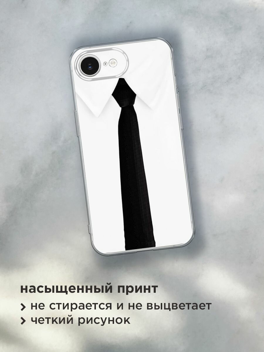 Силиконовый чехол на Apple iPhone 16e/17e / Айфон 16е/17e с принтом "Галстук" — фото 1