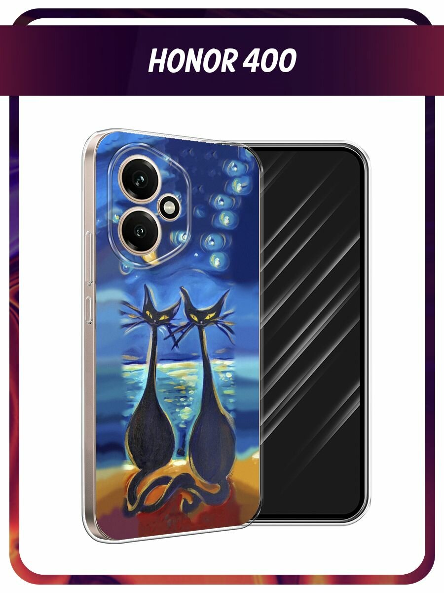 Чехол на Honor 400 / Хонор 400 с принтом "Влюбленные котики 7"