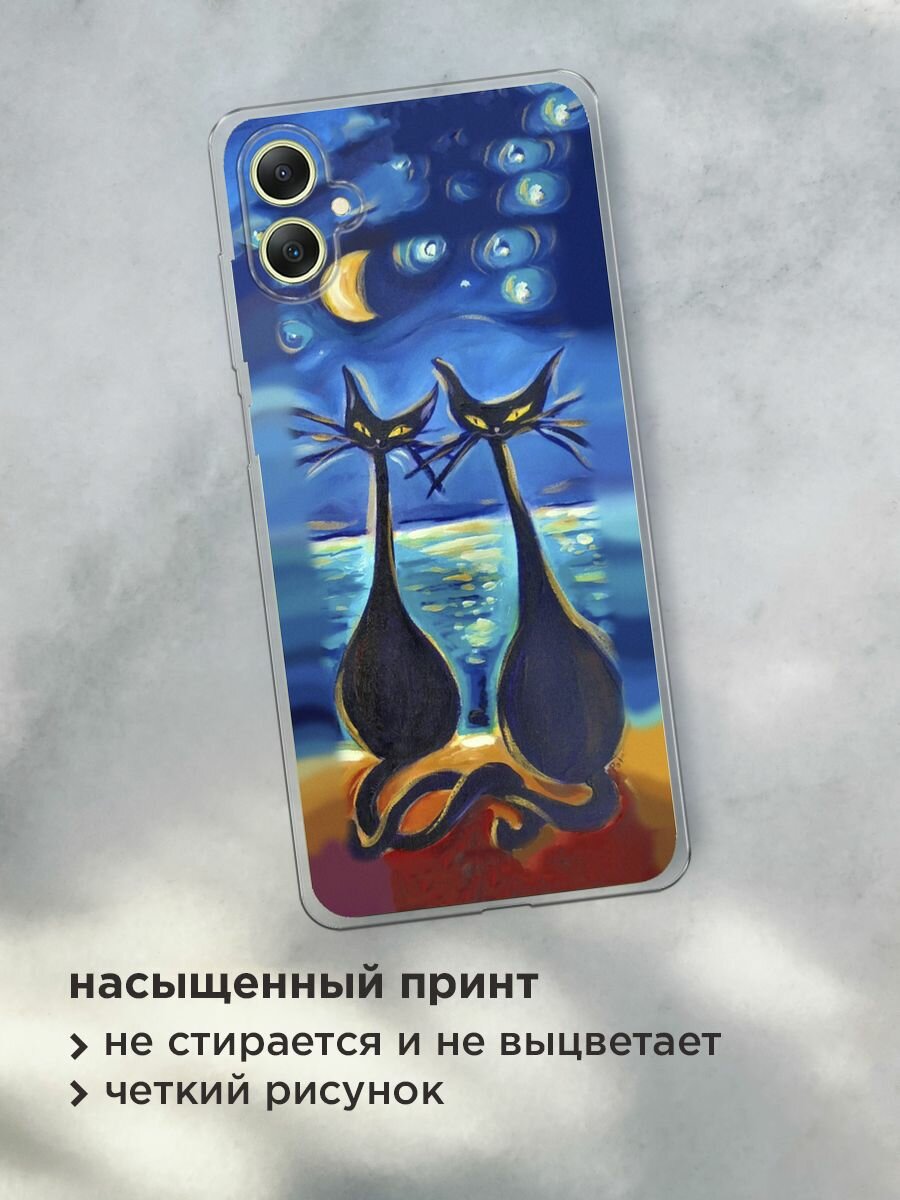Чехол на Samsung Galaxy A06 / Самсунг Галакси А06 с принтом "Влюбленные котики 7" — фото 1