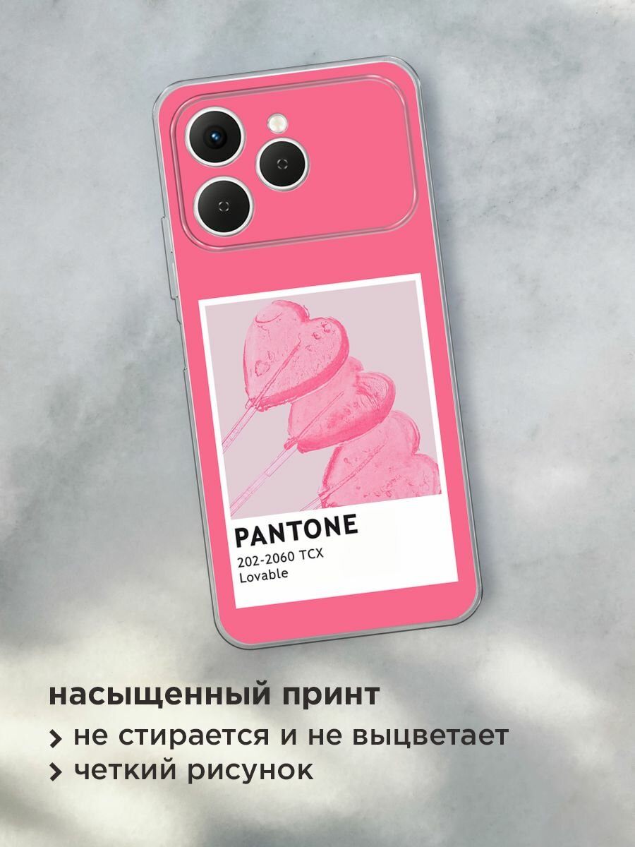 Чехол на Tecno Spark 40 / Текно Спарк 40 с принтом "Pantone Lovable 1 - 14 февраля" — фото 1