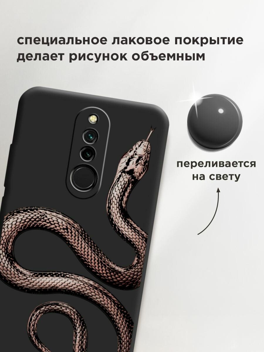 Чехол на Xiaomi Redmi 8 / Редми 8 с принтом "Rose snake 2" — фото 1