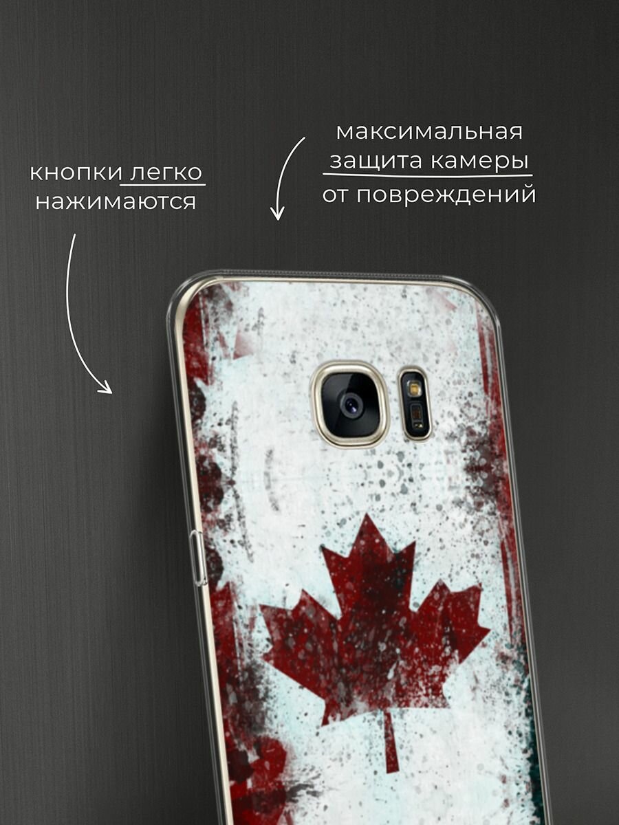 Чехол на Samsung Galaxy S7 / Самсунг Галакси С 7 с принтом "Канада" — фото 1
