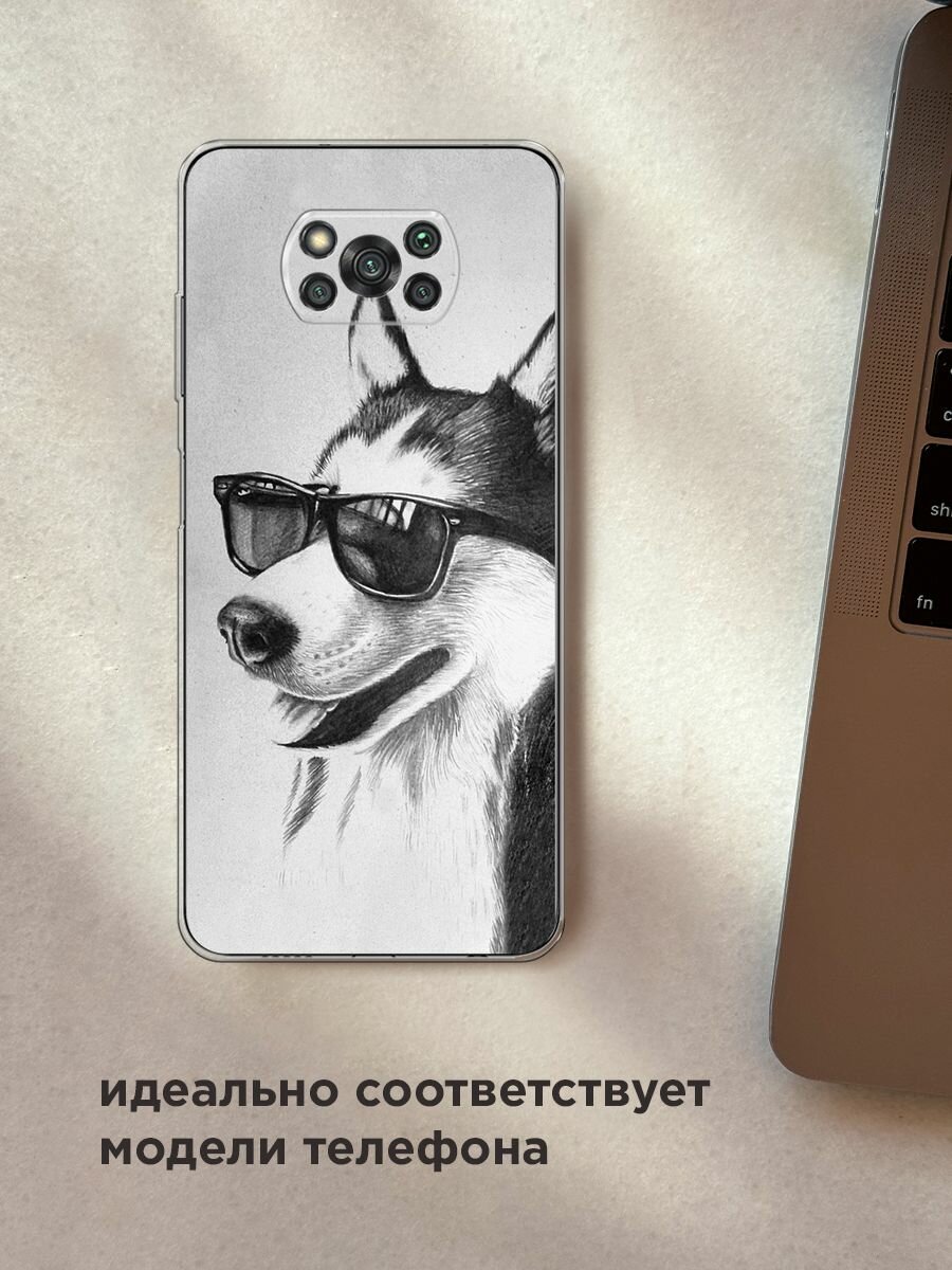 Чехол на Xiaomi Poco X3/X3 Pro / Поко X3/X3 Pro с принтом "Крутой Хаске" — фото 1