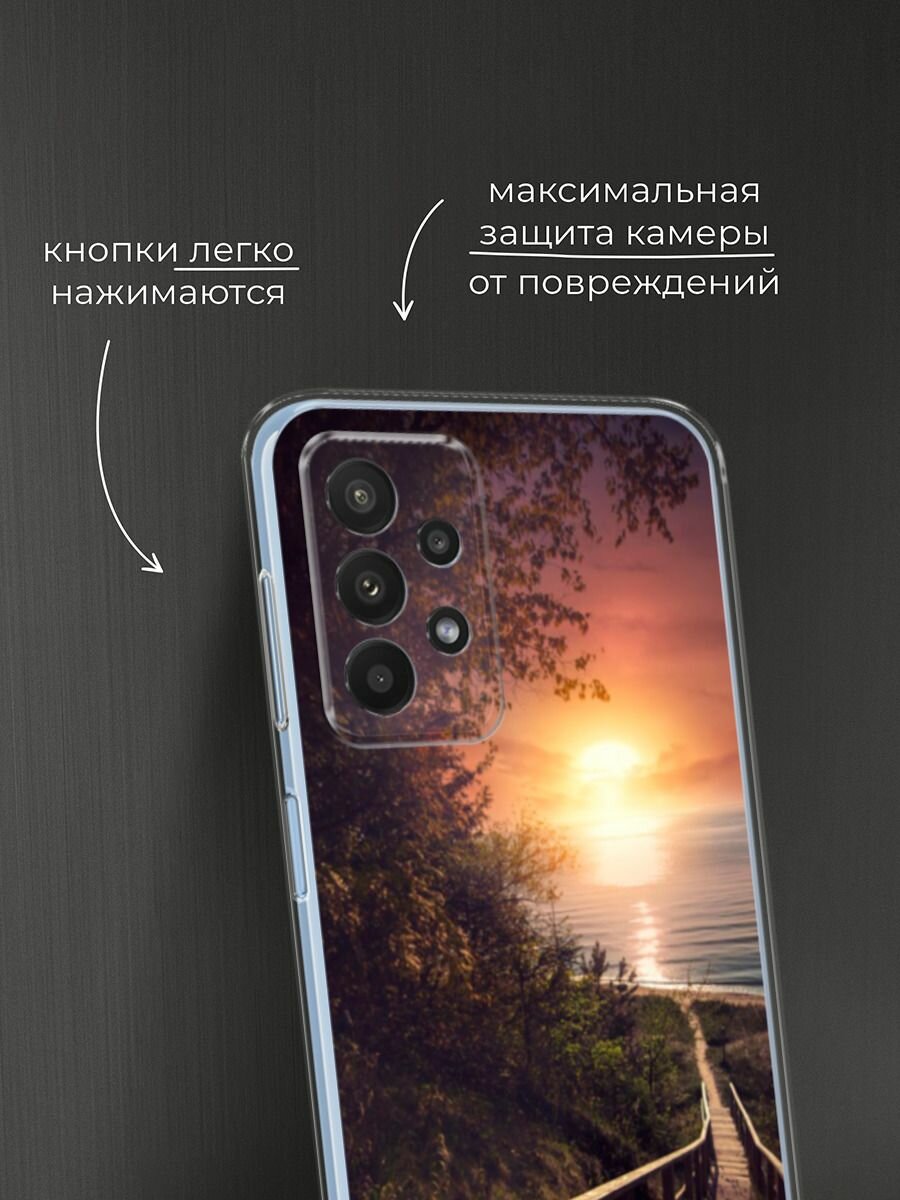 Чехол на Samsung Galaxy A23 / Самсунг Галакси А23 с принтом "Мост у воды" — фото 1
