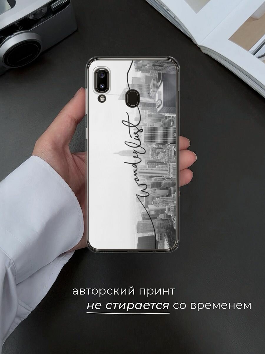Чехол на Samsung Galaxy A30/A20 / Самсунг Галакси A30/A20 с принтом "Черно город" — фото 1