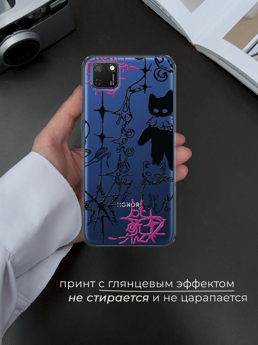 Чехол на Honor 9S/Huawei Y5p / Хонор 9S/Хуавей Y5p с принтом "Готические котики" — фото 1