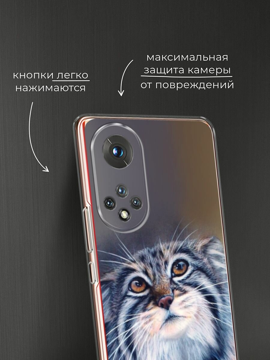 Чехол на Honor 50/Huawei Nova 9 / Хонор 50/Хуавей Нова 9 с принтом "Кот манул 2" — фото 1