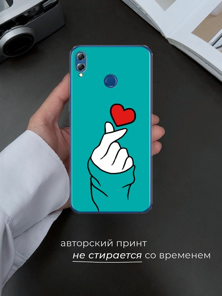 Силиконовый чехол на Honor 8X / Хонор 8Х с принтом "Маленькое сердечко" — фото 1