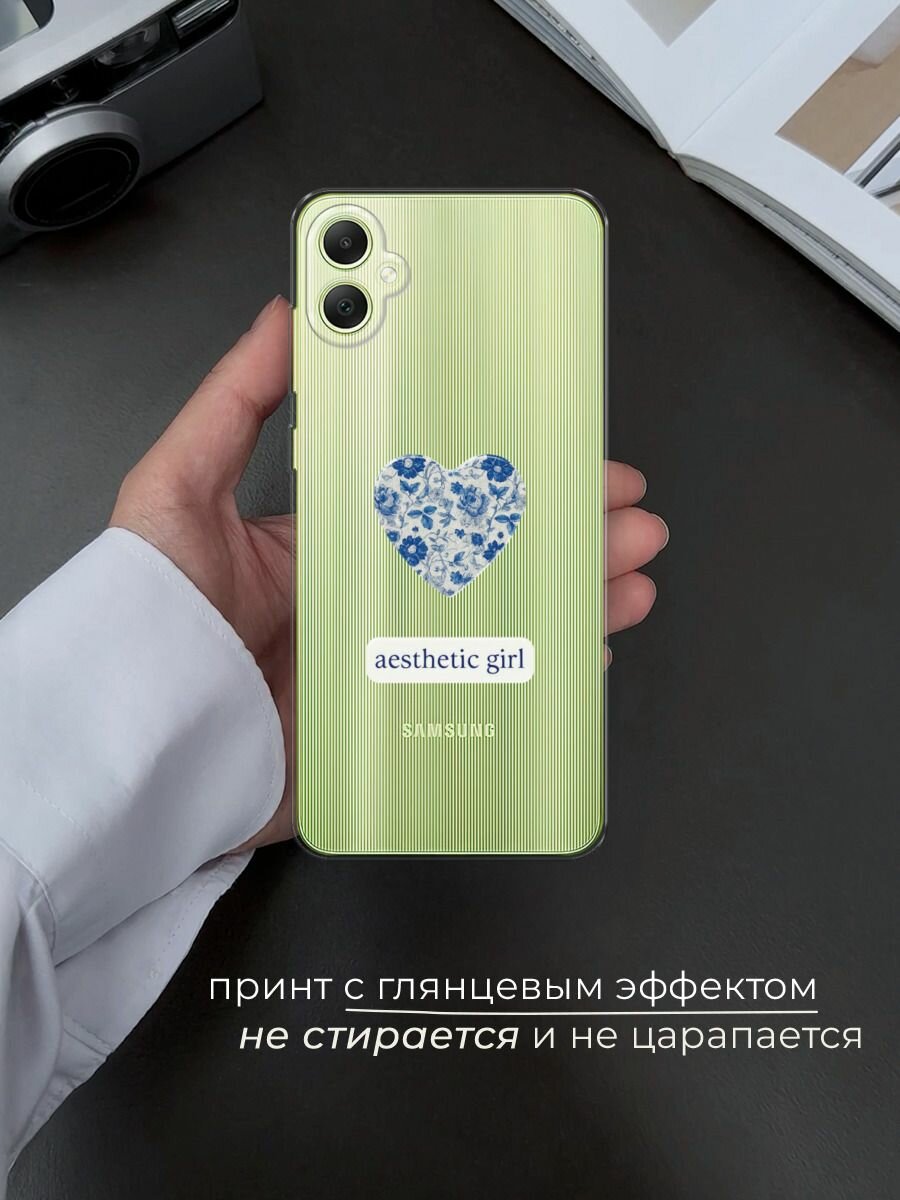 Чехол на Samsung Galaxy A05 / Самсунг Галакси A05 с принтом "Aesthetic girl" — фото 1