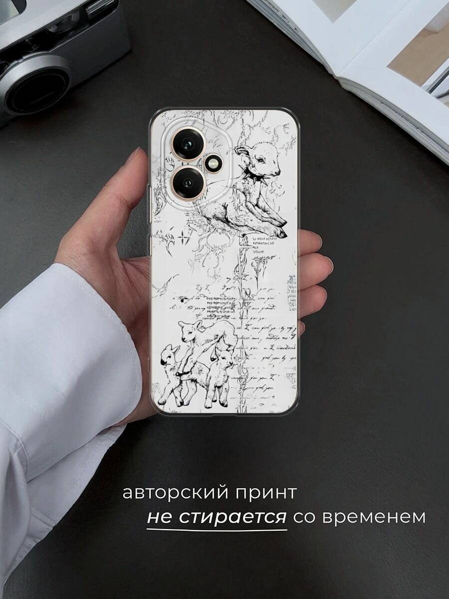 Чехол на Honor 400 / Хонор 400 с принтом "Готический ягненок" — фото 1