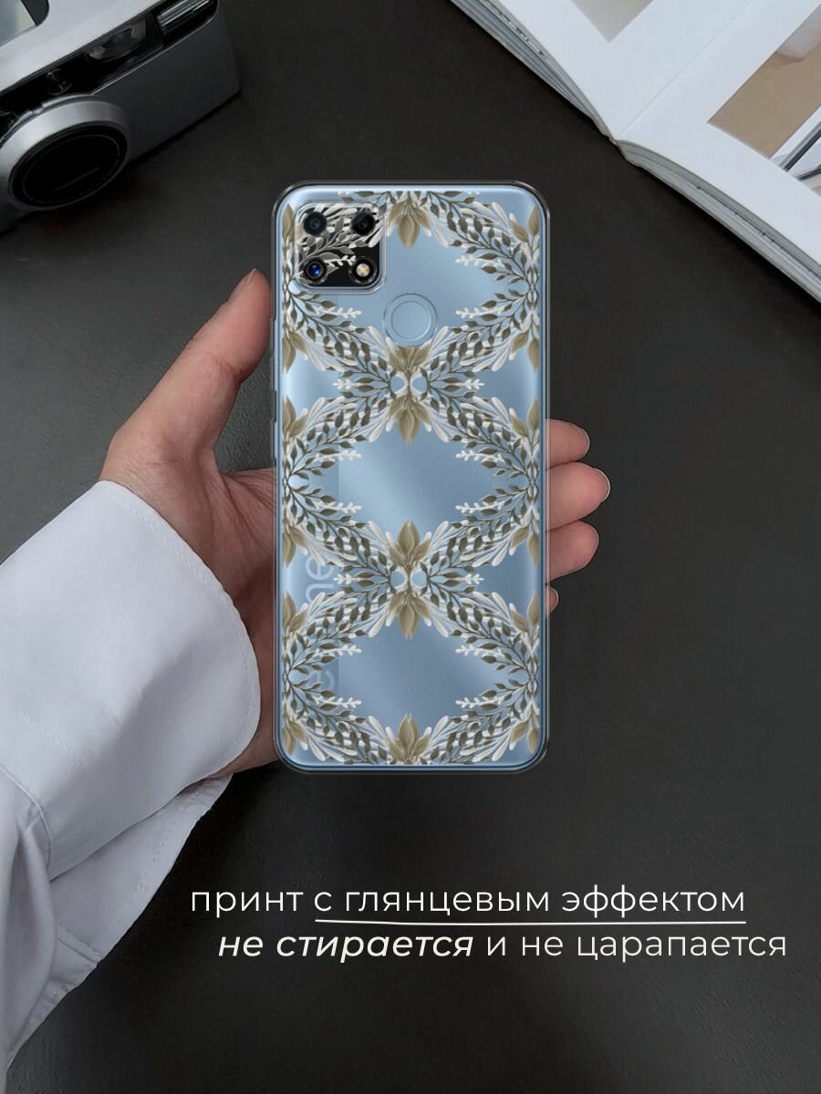 Чехол на Realme C25/C25s / Реалми С25/C25s с принтом "Калейдоскоп цветов" — фото 1