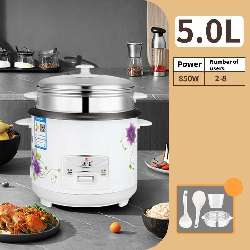 Home use electric rice cooker with safety features and easy operation