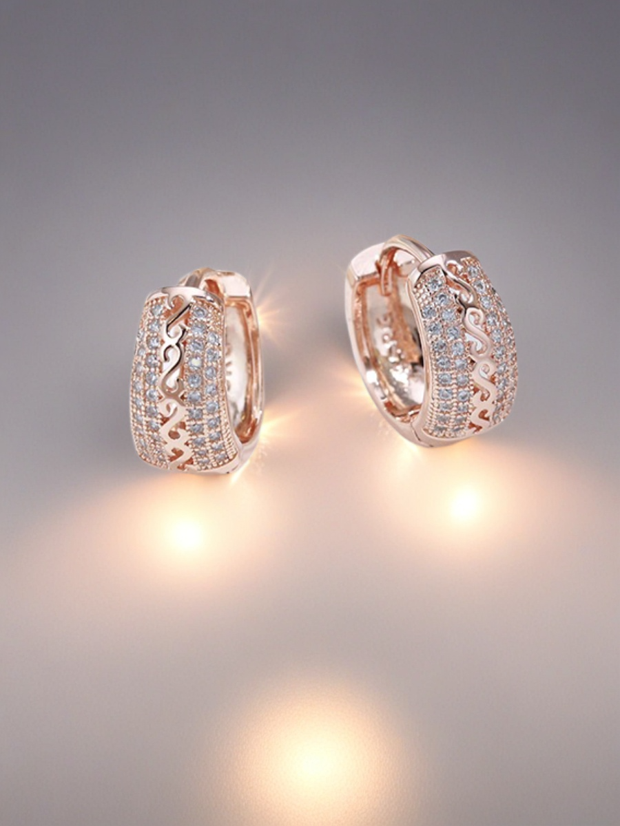 Серьги конго, циркон