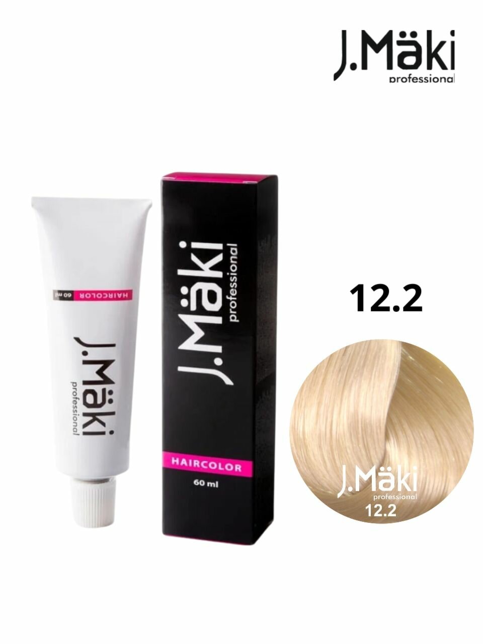 J.Maki 12.2 Суперблонд жемчужный; cтойкая краска для волос 60 мл