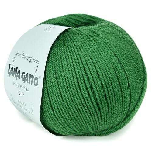 Пряжа Lana Gatto VIP 14603 (5 мотков по 50г/200м) зелёный