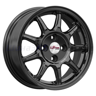 Литой колесный диск iFree Эвил (КС1068) 5,5x14/4x98 ET35 D58,5 BK
