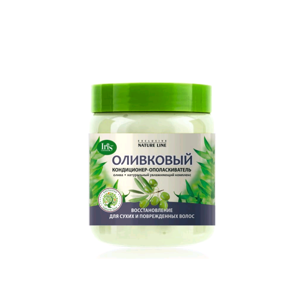 Iris Cosmetic Exclusive Nature Line - Оливковый Кондиционер-ополаскиватель "восстановление" для сухих и поврежденных волос 500 мл.