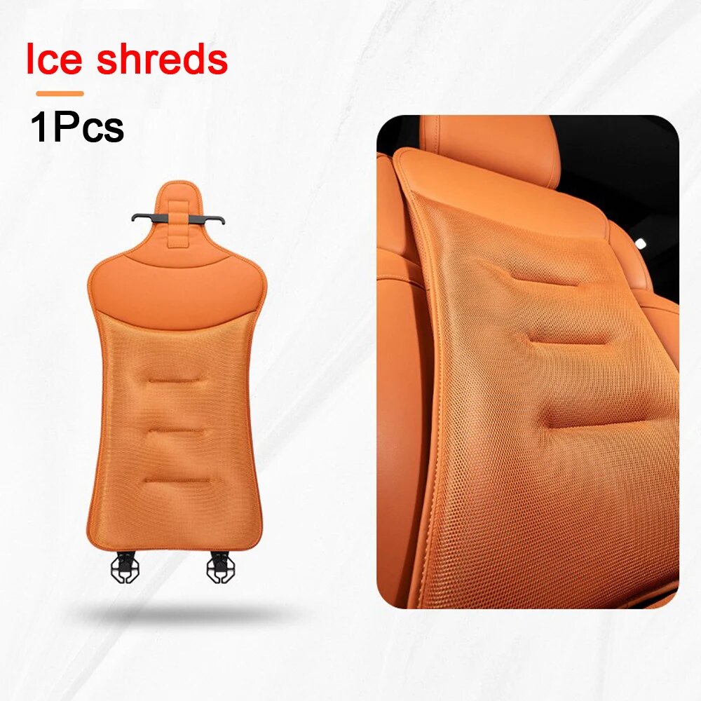 Чехол для автомобильного сиденья из ледяного шелка, Противоскользящий коврик для ведущих, идеальные автомобильные аксессуары Li LiXiang L6 L7 L8 L9 ONE, Orange-backrest